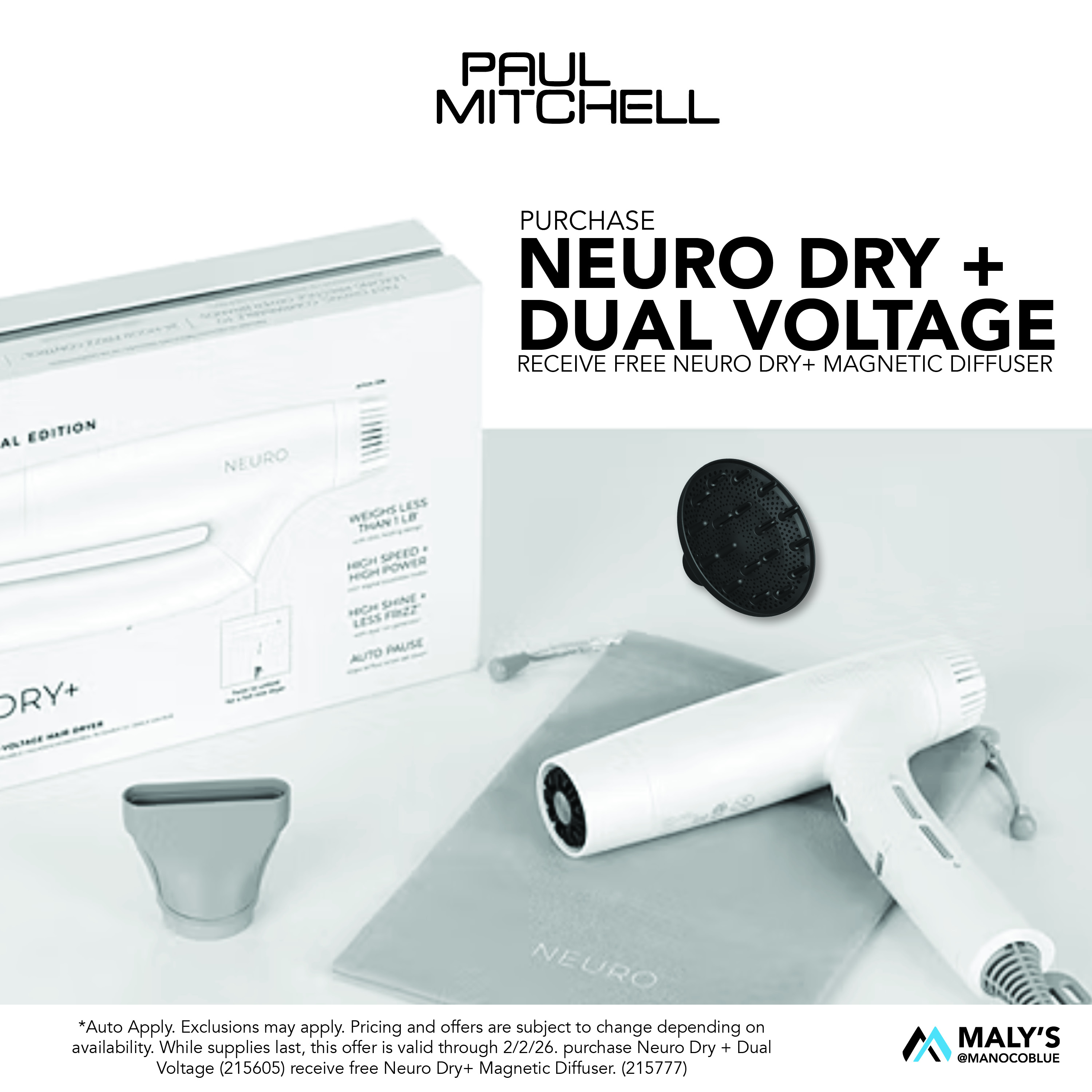 Paul Mitchell Hair Products| Maly’s Manocoblue