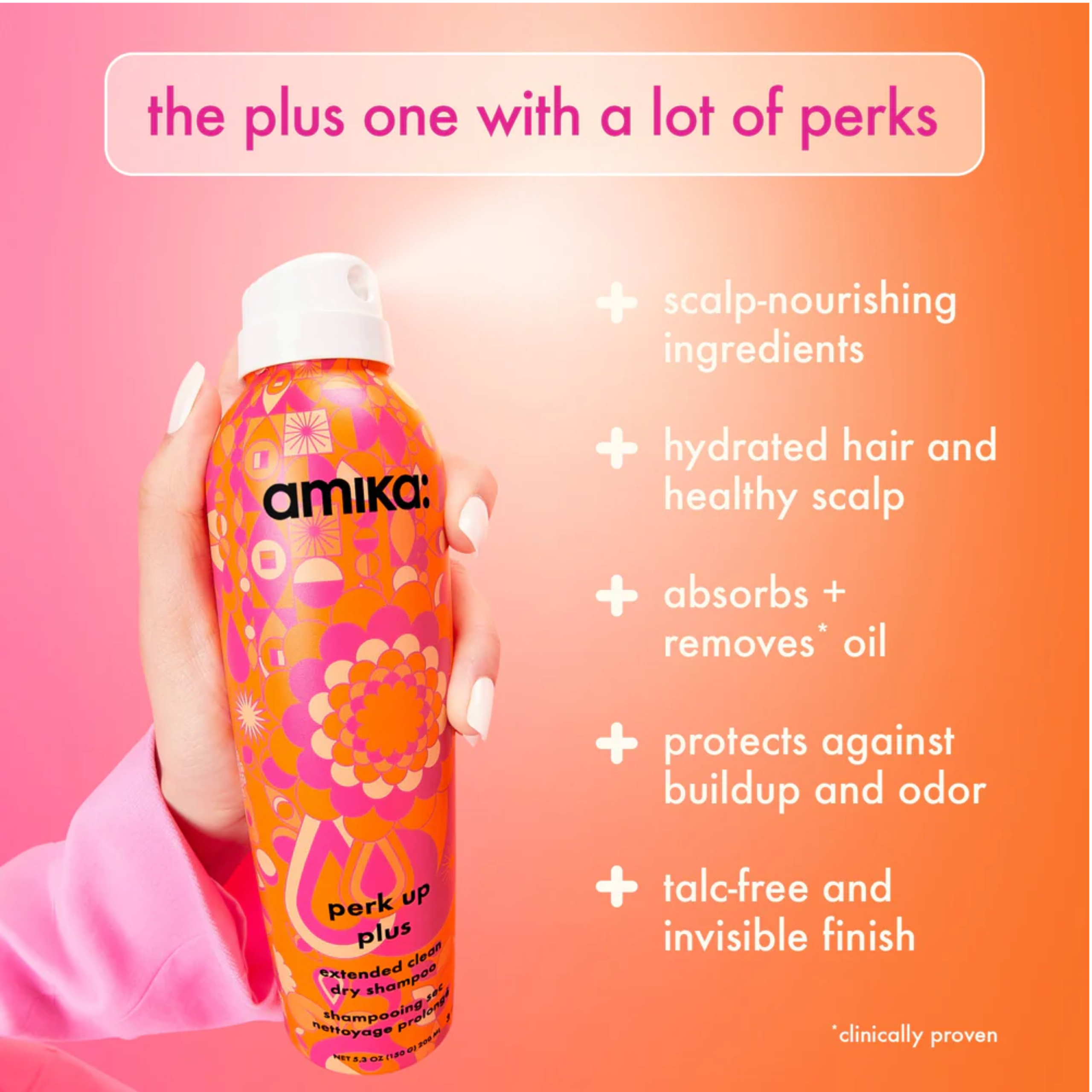 AMIKA Perk Up Plus Extended Clean Dry Shampoo | ManocoBlue